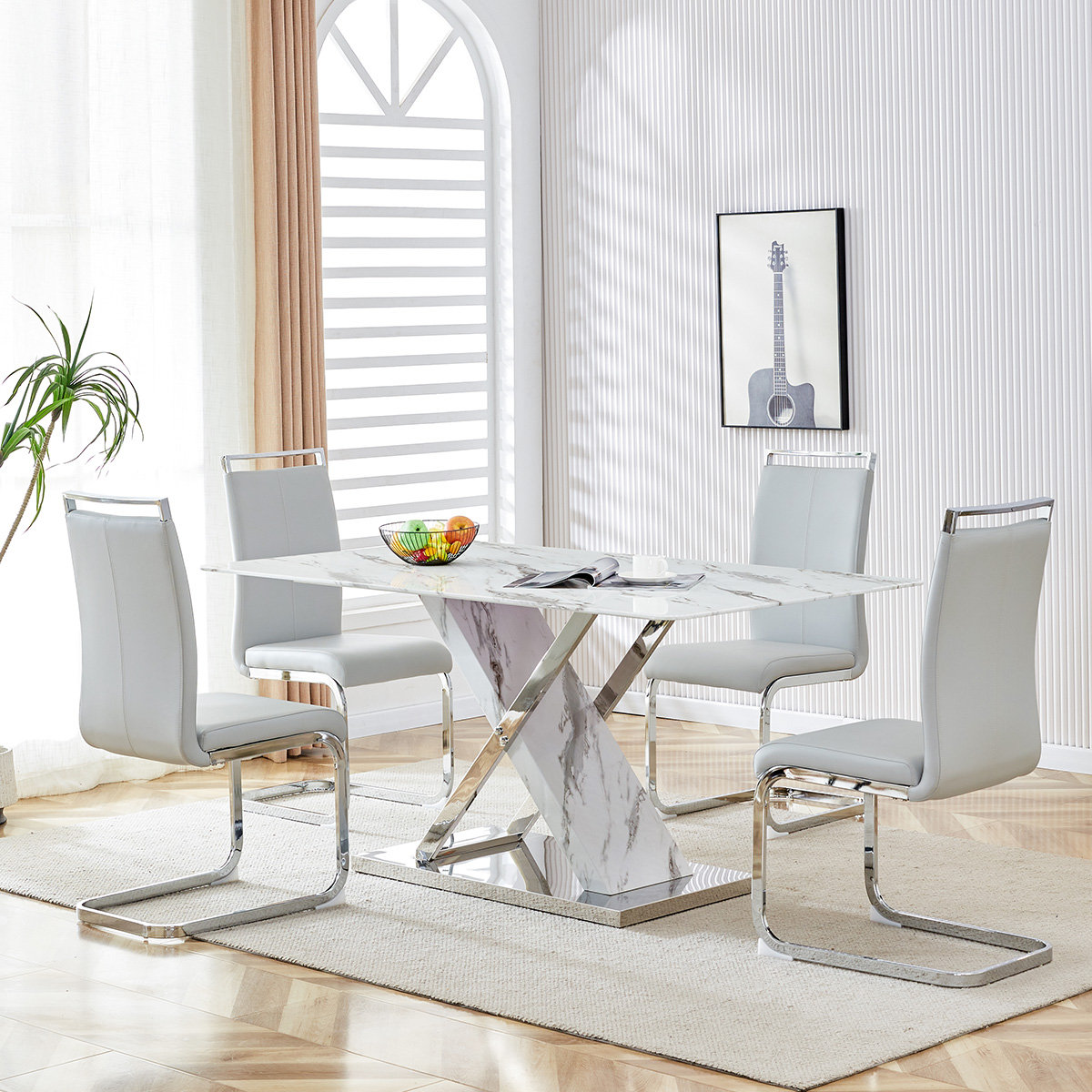 Ivy Bronx Glass Dining Table Set For 6 - Wayfair Canada