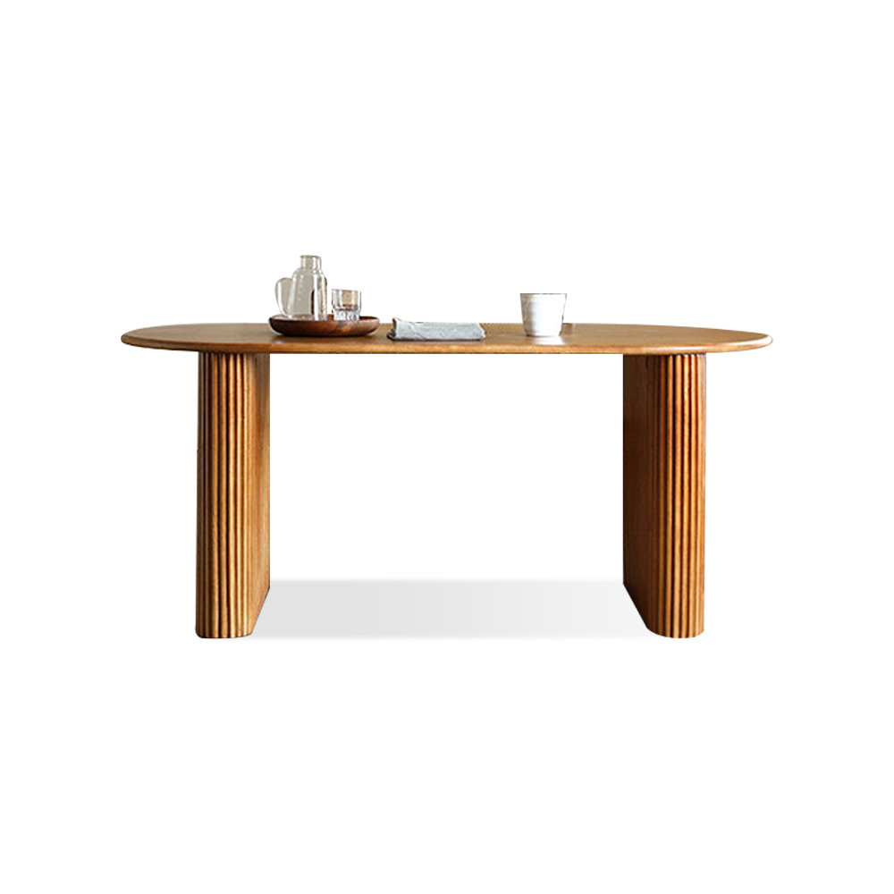 Open Edge Sports Burlywood Oval Solid Wood Dining Table - Wayfair Canada