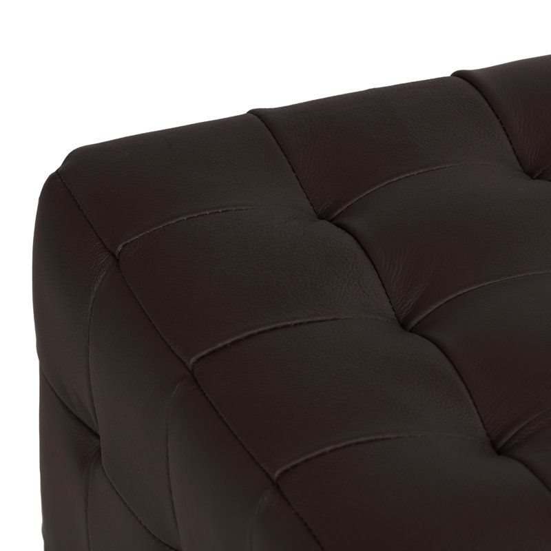 Latitude Run® Phabian Leather Ottoman & Reviews | Wayfair