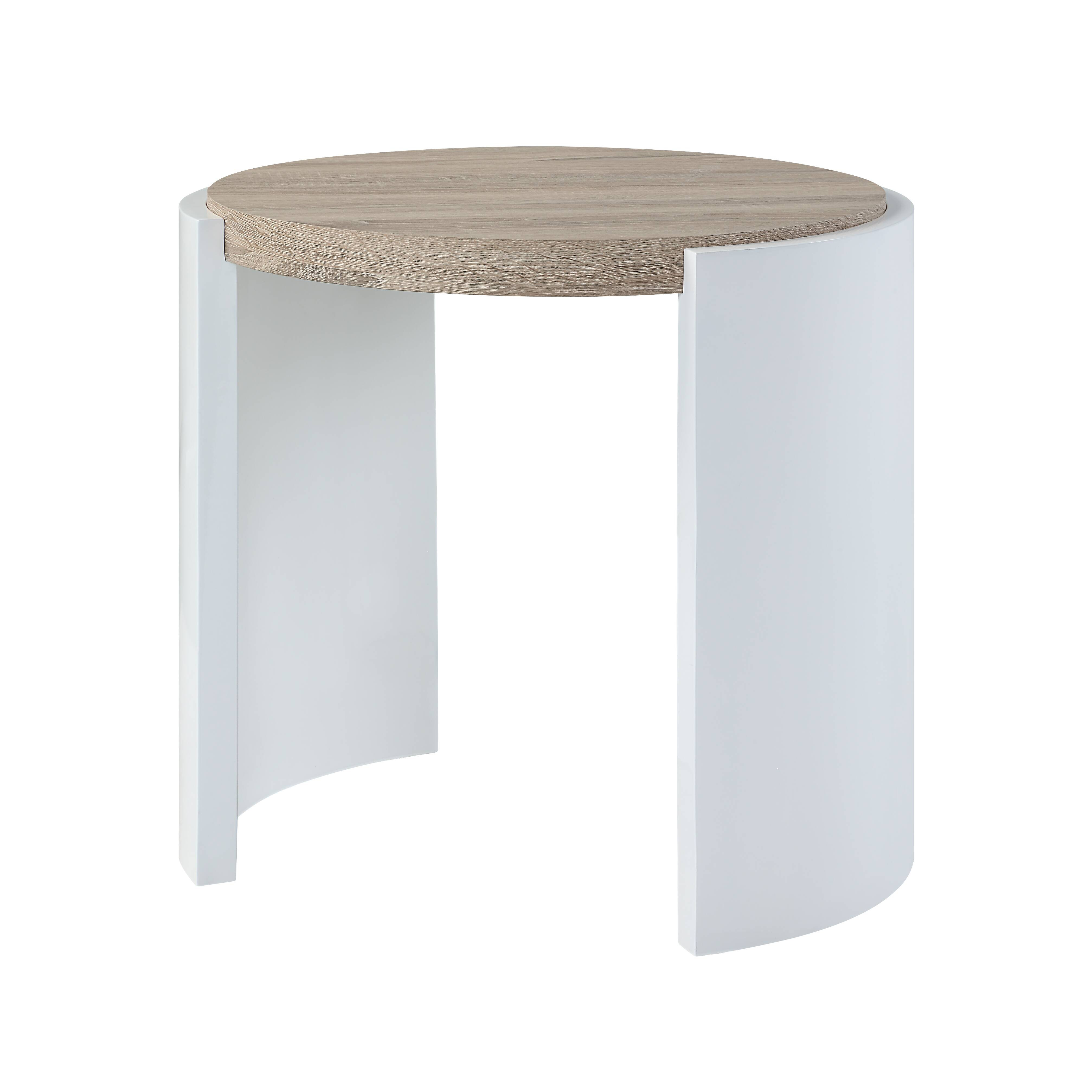 Ebern Designs Mackala Oval End Table with Wooden Tabletop | Wayfair