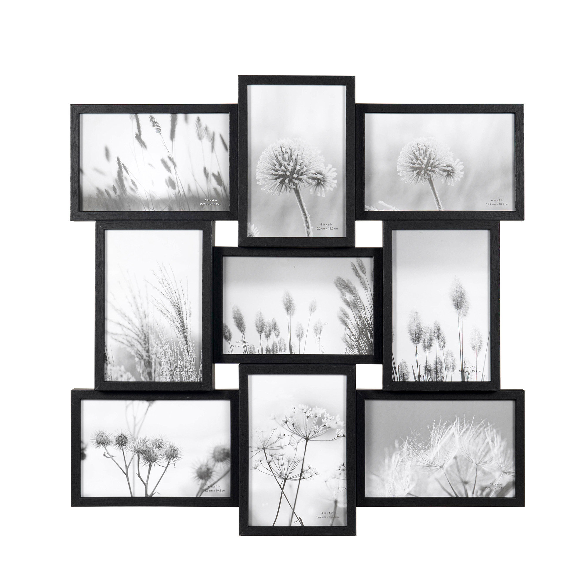 YueLake 9 Opening Decorative Wall Hanging Collage Basket Weave ...