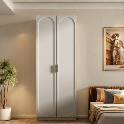 marlao Modern Simple Solid Color Fashion Wardrobe | Wayfair