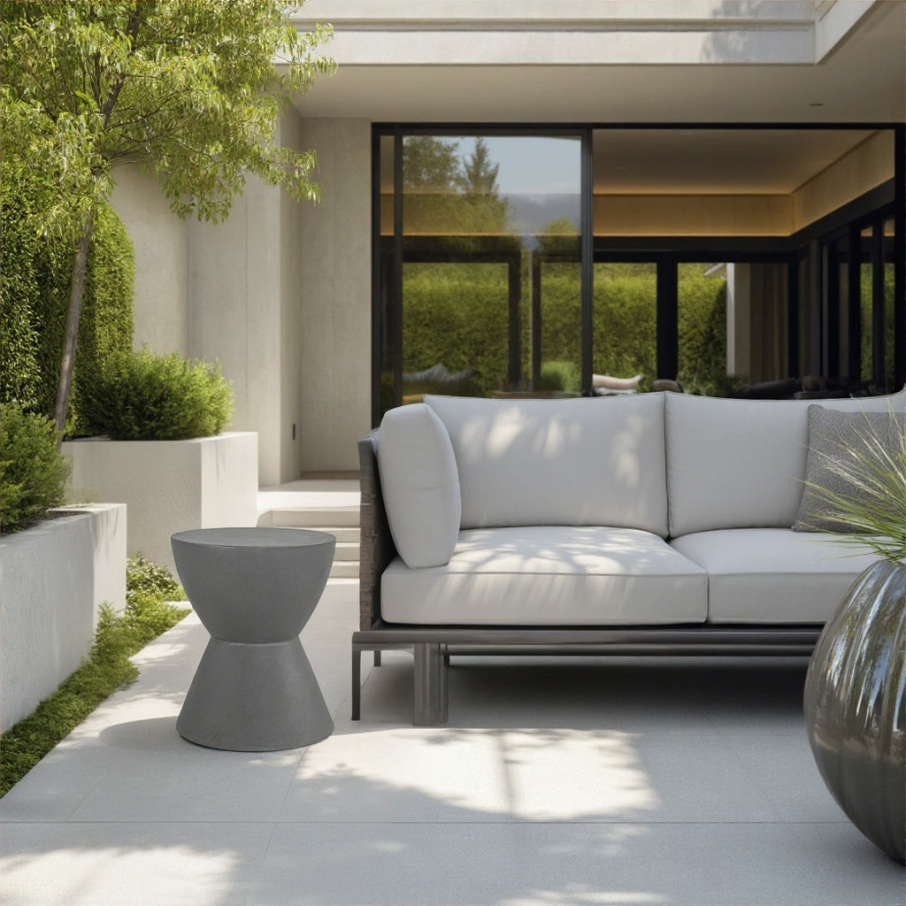 AllModern Neil Concrete Accent Stool & Reviews | Wayfair