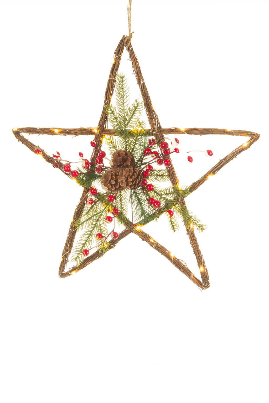 The Holiday Aisle® Hanging Brown Handwoven LED Christmas Star - Wayfair ...