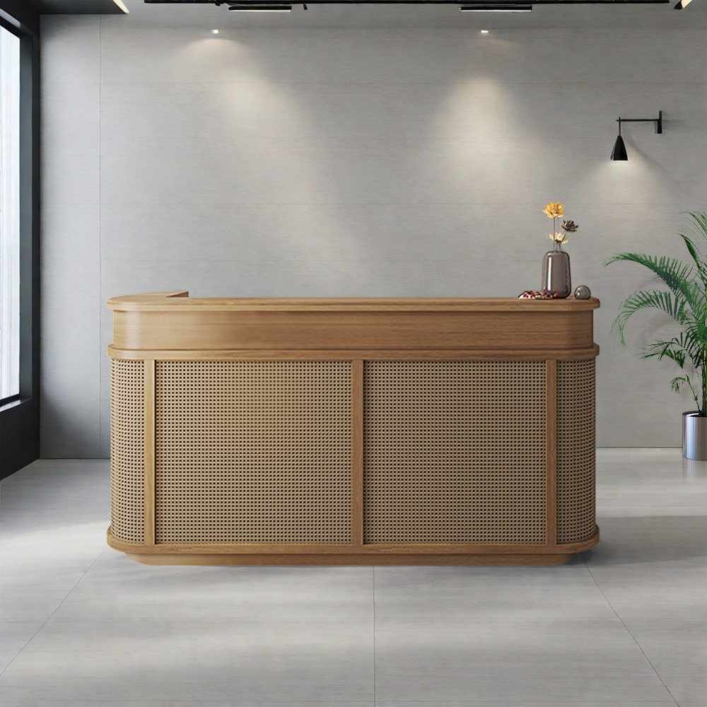 Bay Isle Home™ Reception Desks Chyrisse 70.87-Inch Retro Front Desk ...