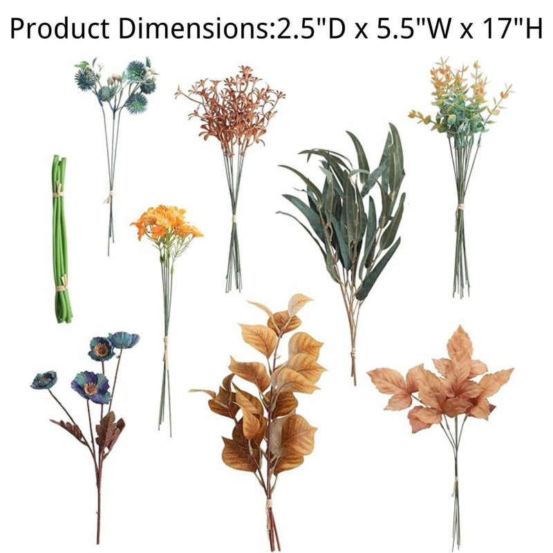 Primrue 39pcs Artificial Greenery Stems Box Set | Wayfair