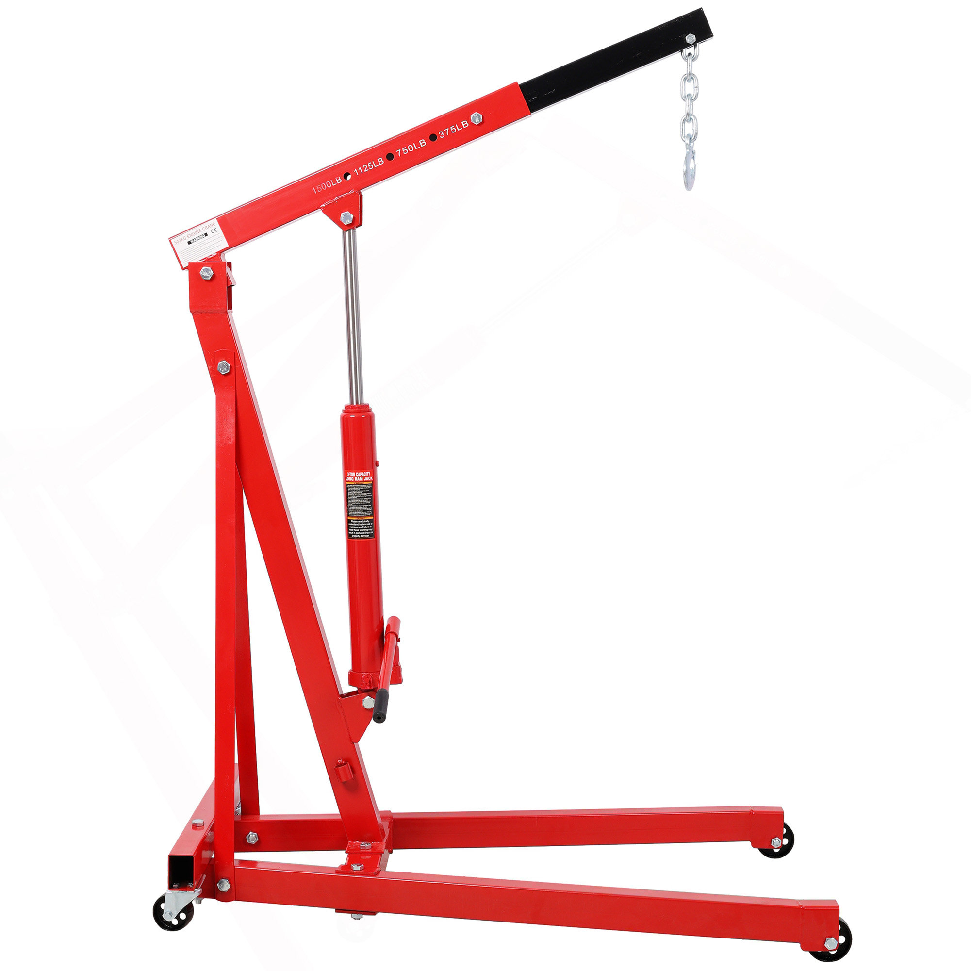 FOSHANZHENGONG 1500 LBS Folding Engine Hoist Cherry Picker Shop Crane ...