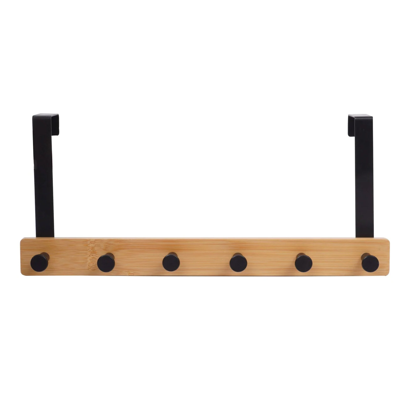 17 Stories Heavy Duty Matte Black Over The Door Hanger Hanging Rack 6 ...