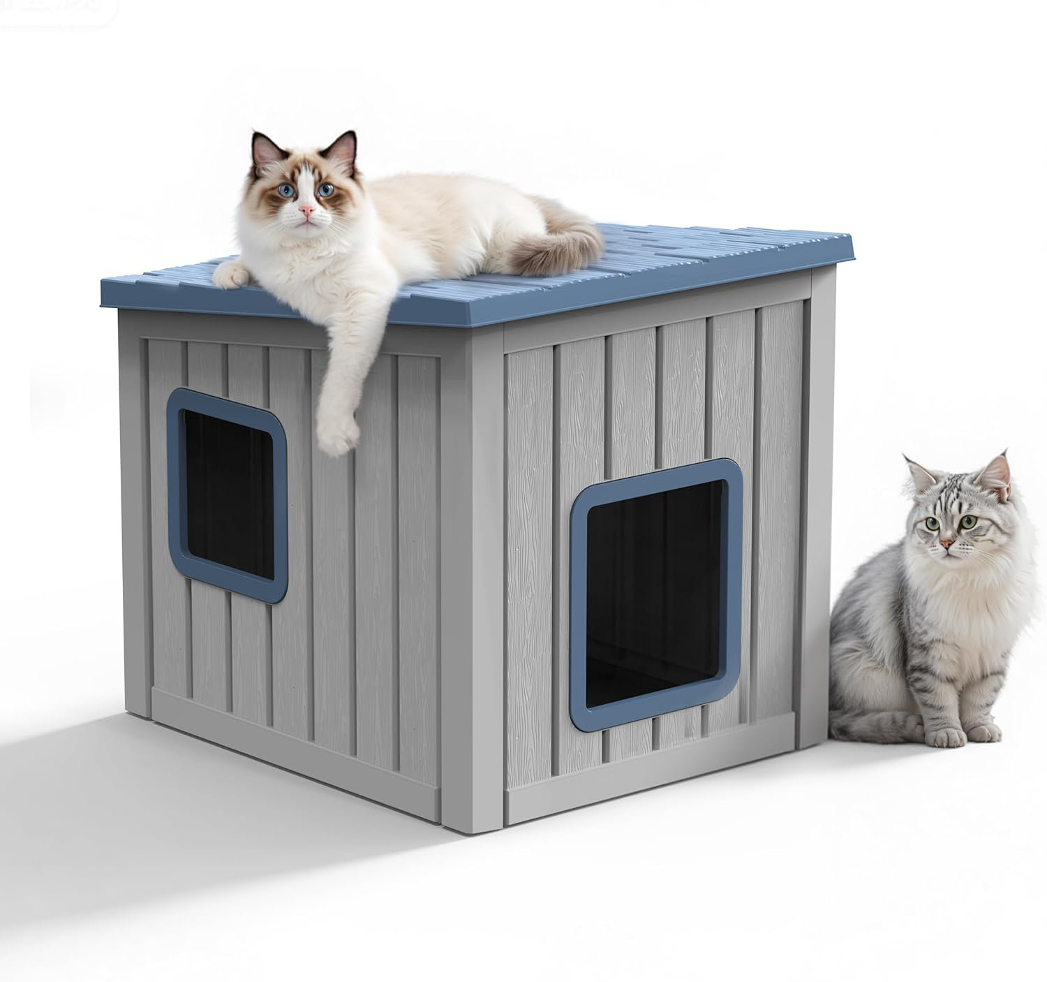 Ebern Designs Multipurpose Pet Weatherproof House Cat House Outdoor ...