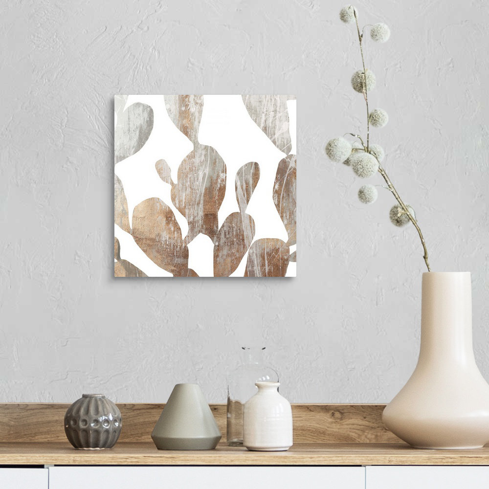 Winston Porter Marble Foliage II - Print on Canvas | Wayfair