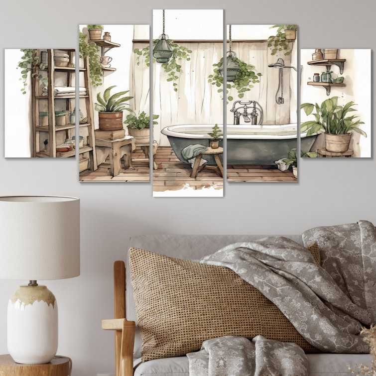 Winston Porter Natural Bathroom Decor XII - Bathroom Metal Wall Art ...