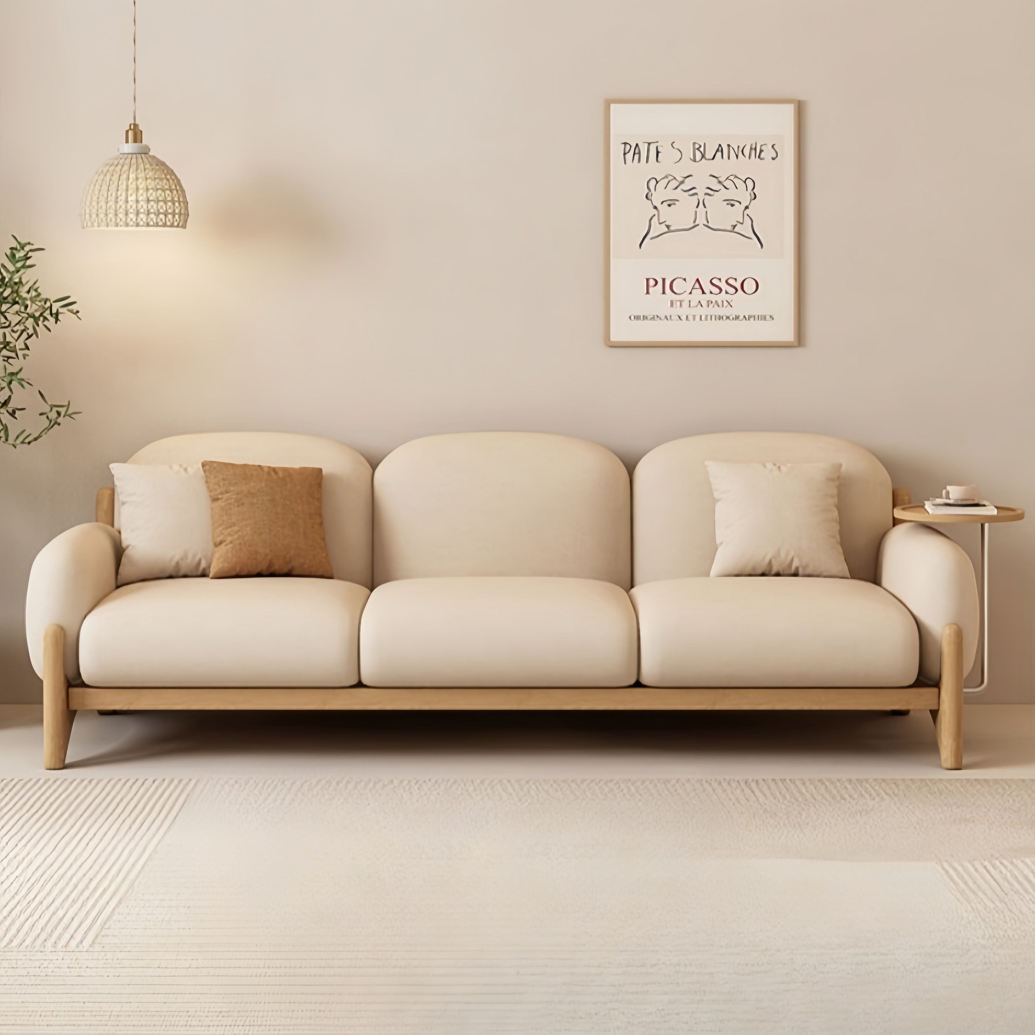 Walkoly Living Room Log Straight Couch | Wayfair