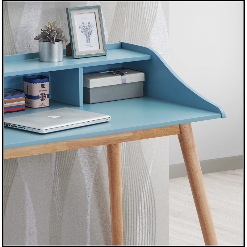 George Oliver Dawndi 43.3'' W Rectangle Writing Desk with Hutch ...