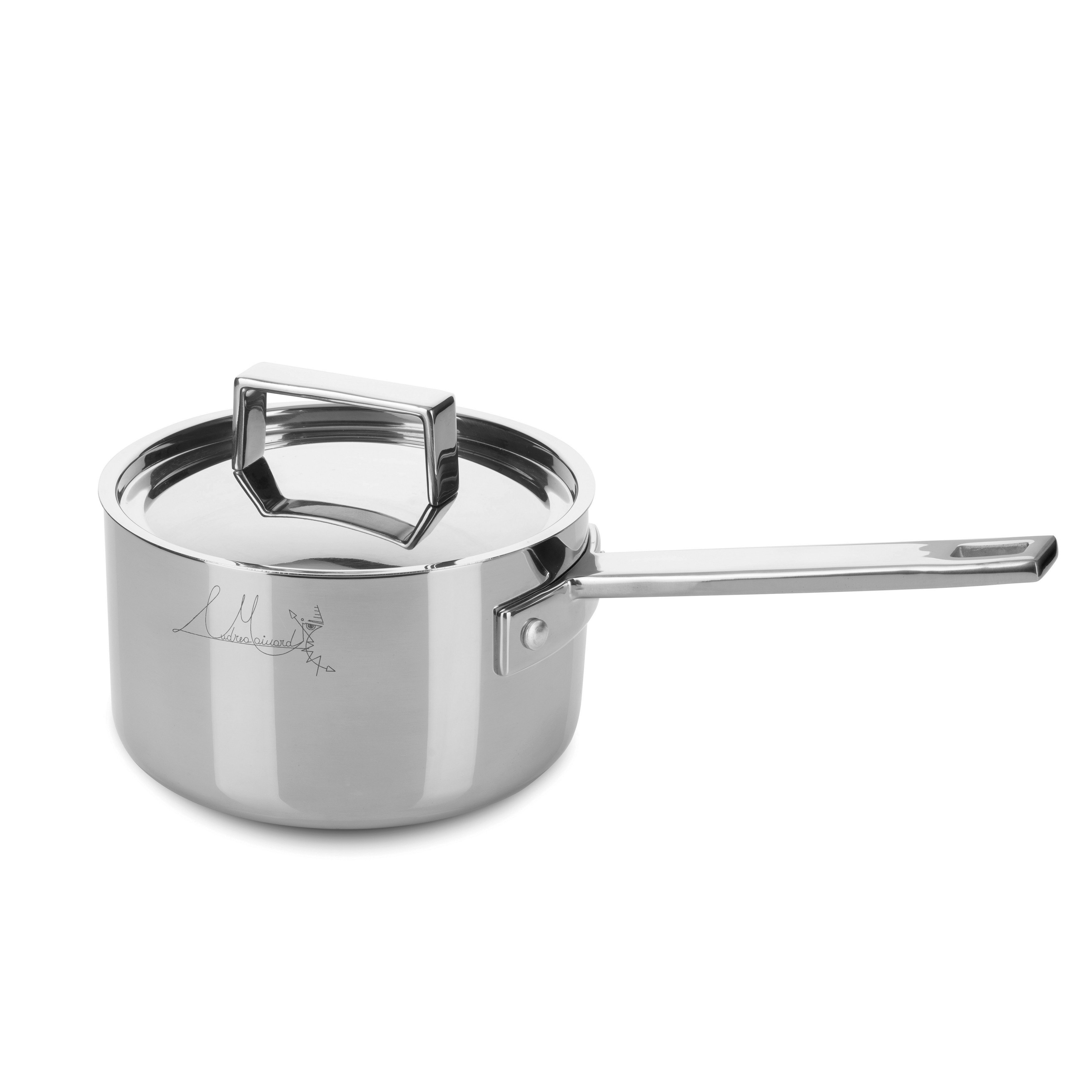 MEPRA Attiva Sauce Pan with Lid 6.3" - 12 Pieces - Stainless Steel ...