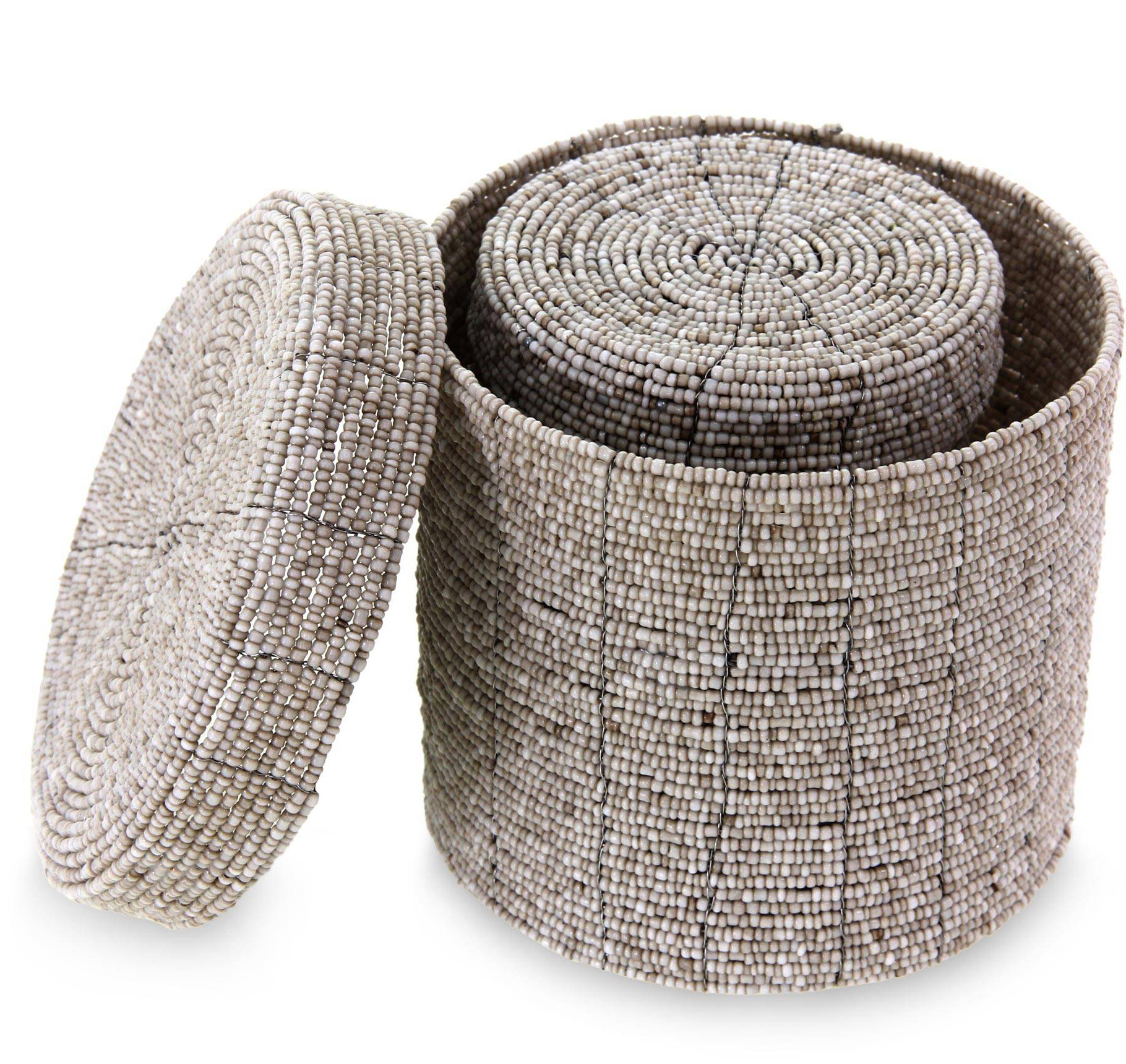 Dakota Fields Callan 3 Piece Sassy Beaded Nesting Hat Box Set | Wayfair