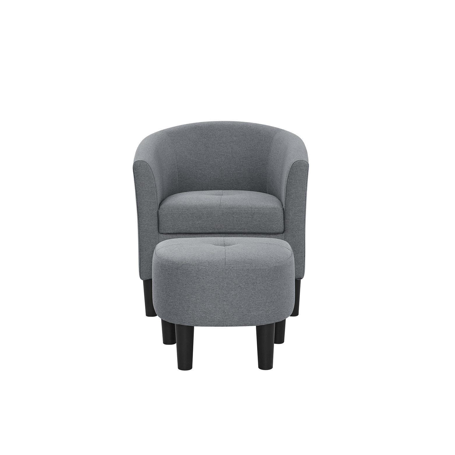 George Oliver Moss 25.5" Wide Polyester Barrel Chair And Ottoman | Wayfair