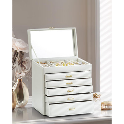 Latitude Run® 6 Tier Large Jewelry Box For Women - Big Jewelry ...