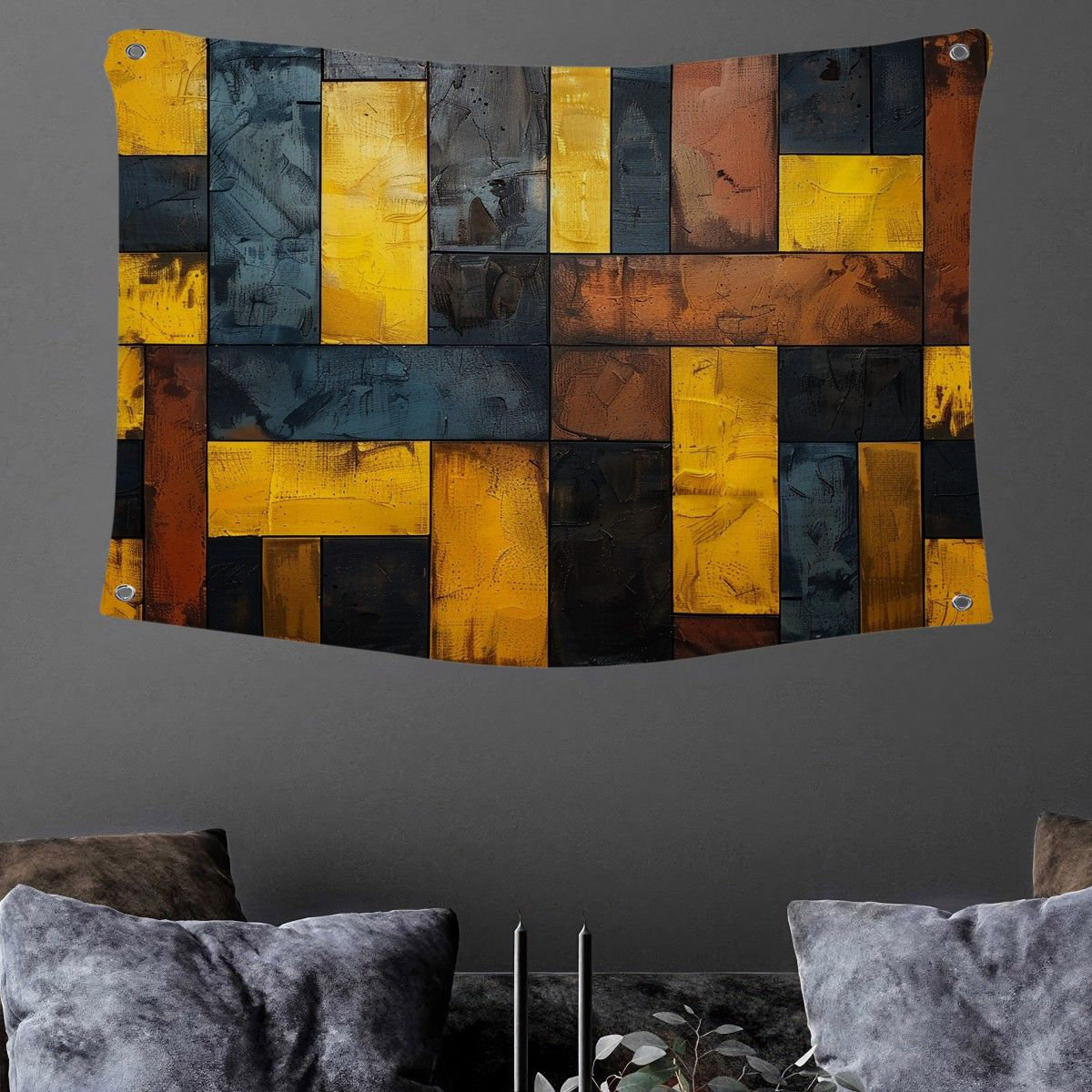 East Urban Home Abstract blocks Wall Tapestry - Art Wall Decor | Wayfair