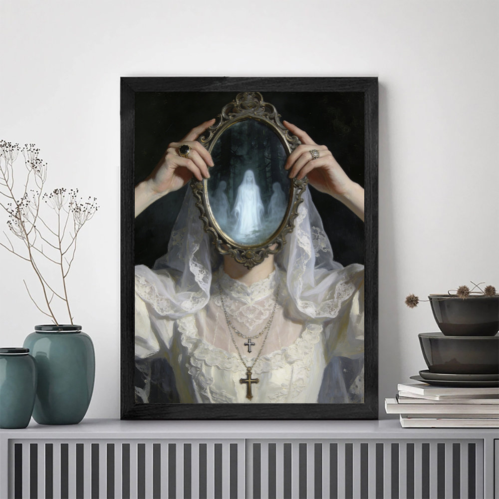 Astoria Grand Art mural rétro noir et mystérieux, fantôme dans le ...