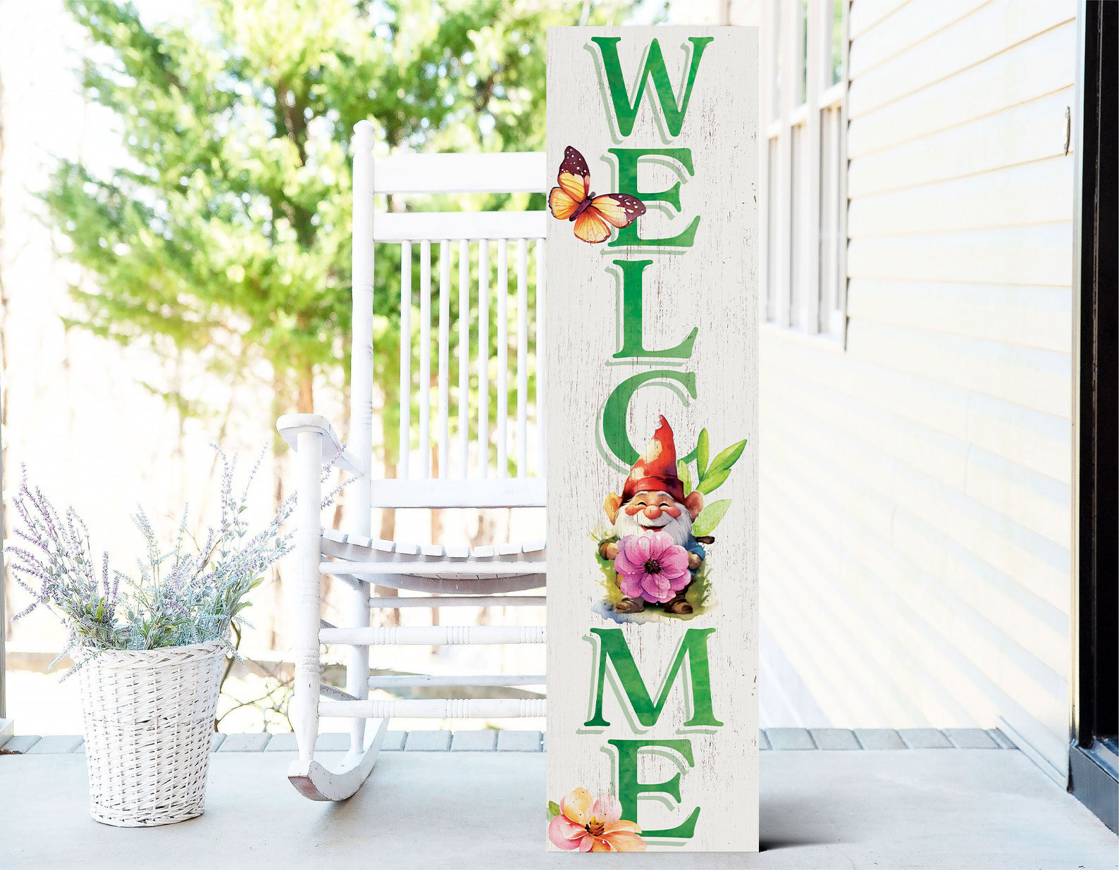 The Holiday Aisle® 36in Spring Welcome Sign for Front Door - Porch Sign ...