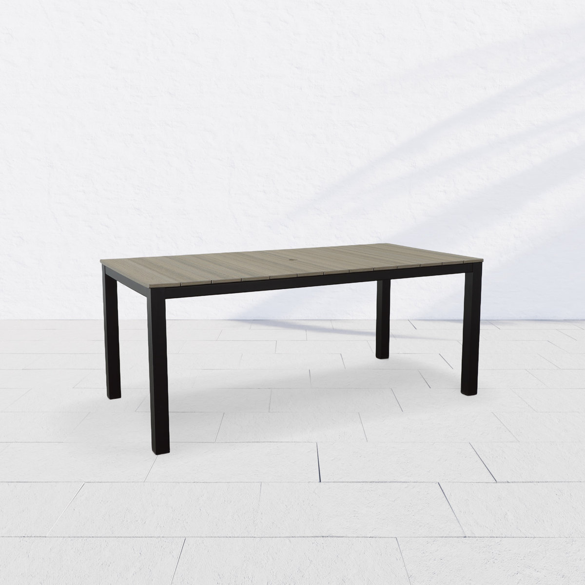 TANGENTWOOD Park City Dining Table with All-Weather Woodgrain HDPE ...