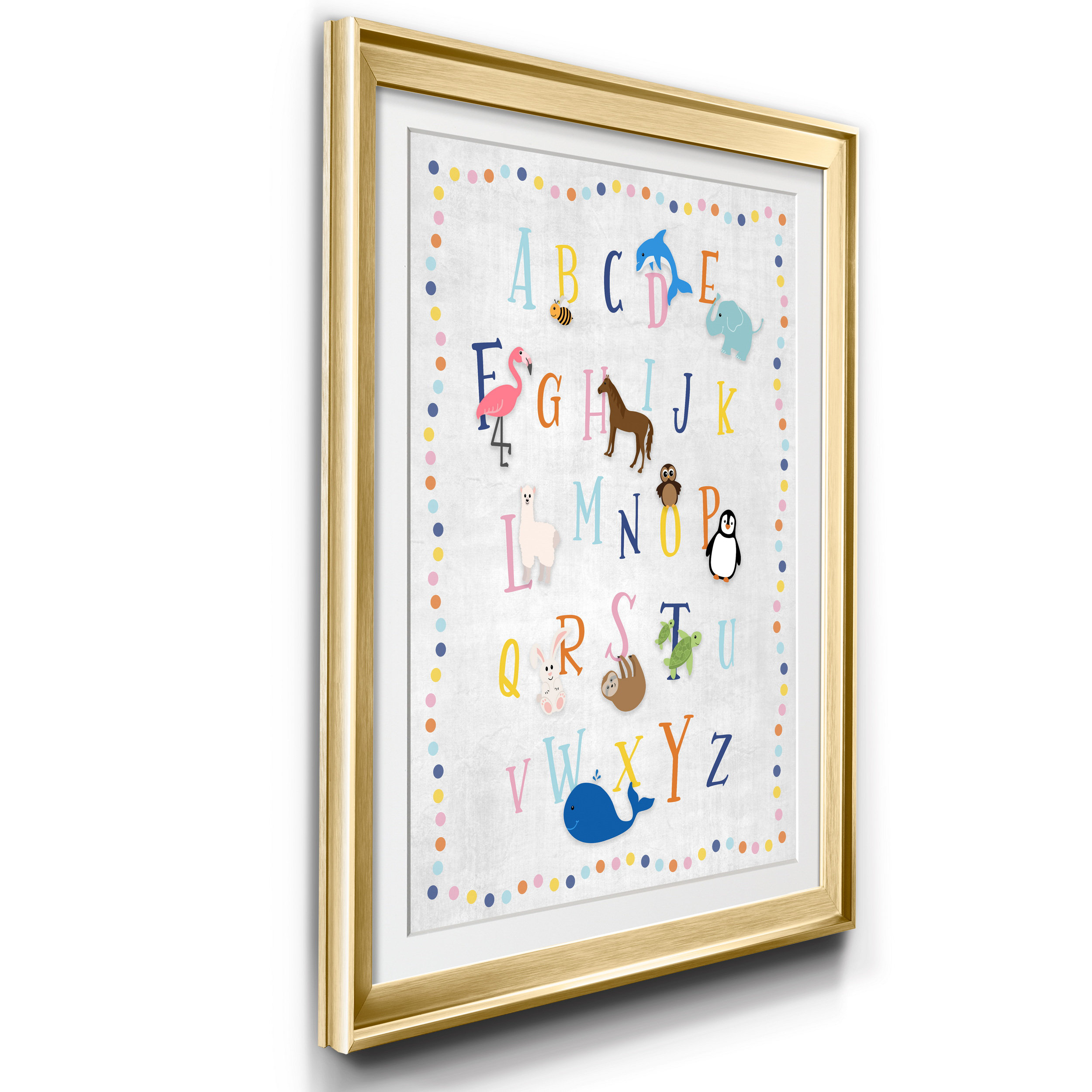 Harriet Bee Animal Alphabet - Picture Frame Graphic Art Print on Paper ...
