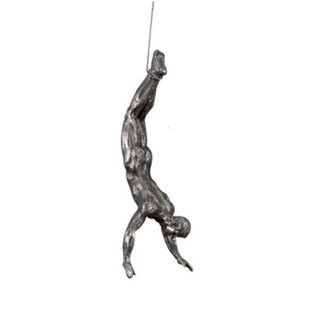 Wrought Studio™ Resin Sculpture Upside Down Climbing Man Wall Sculpture ...