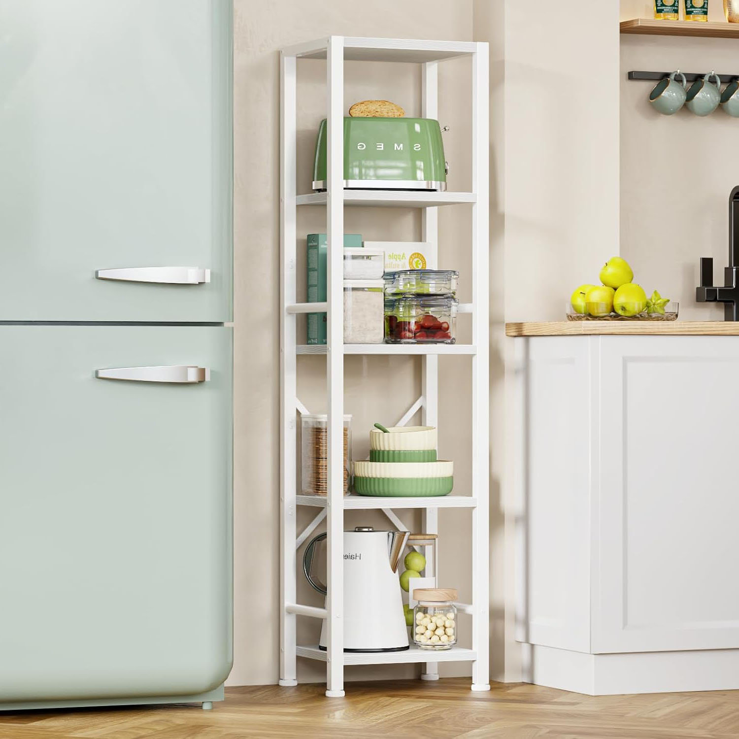 Latitude Run® Book Shelf, Tall Narrow Bookcase For Small Space, Modern ...