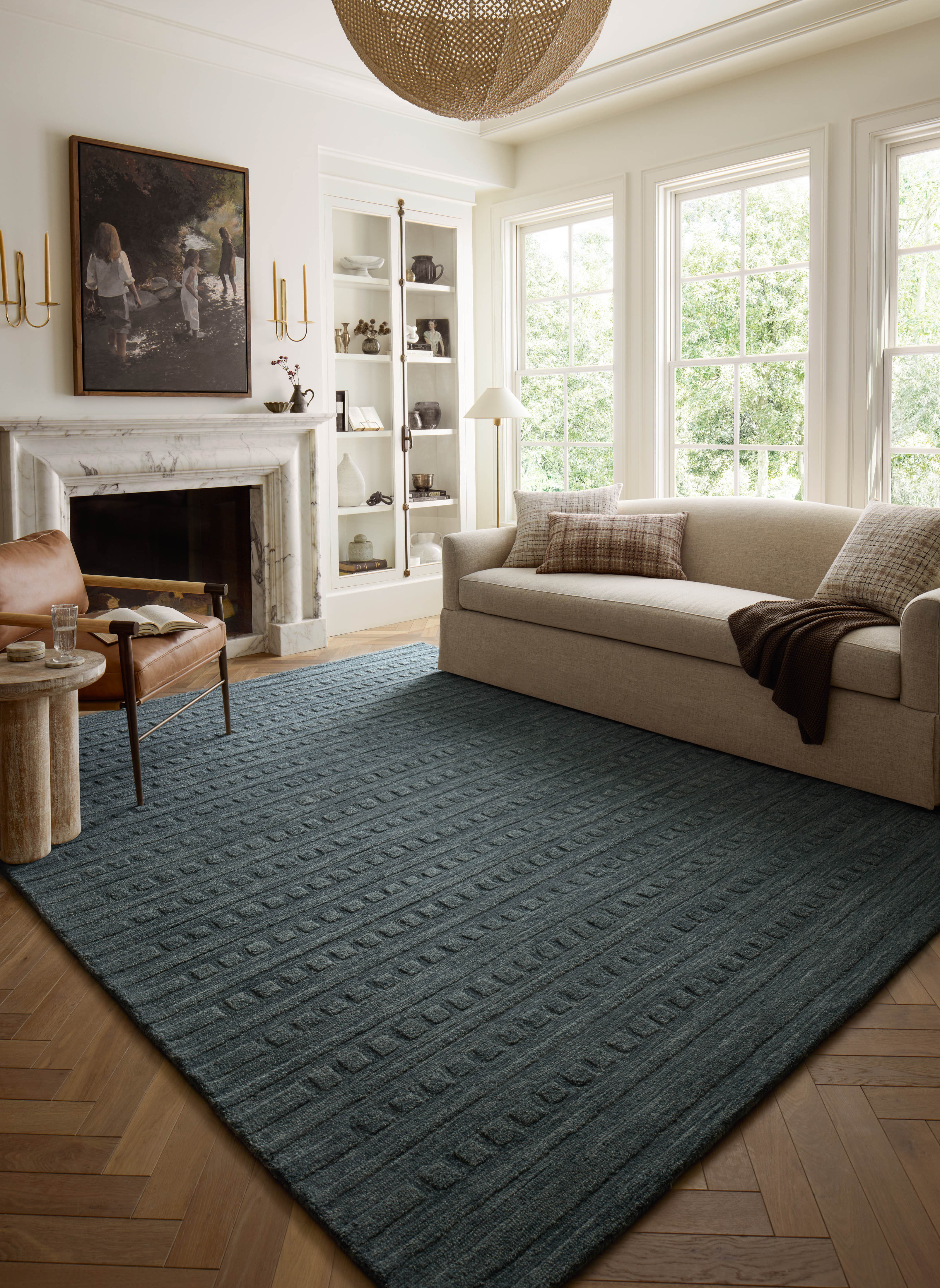 Chris Loves Julia x Loloi Bradley Teal / Teal Area Rug & Reviews | Wayfair