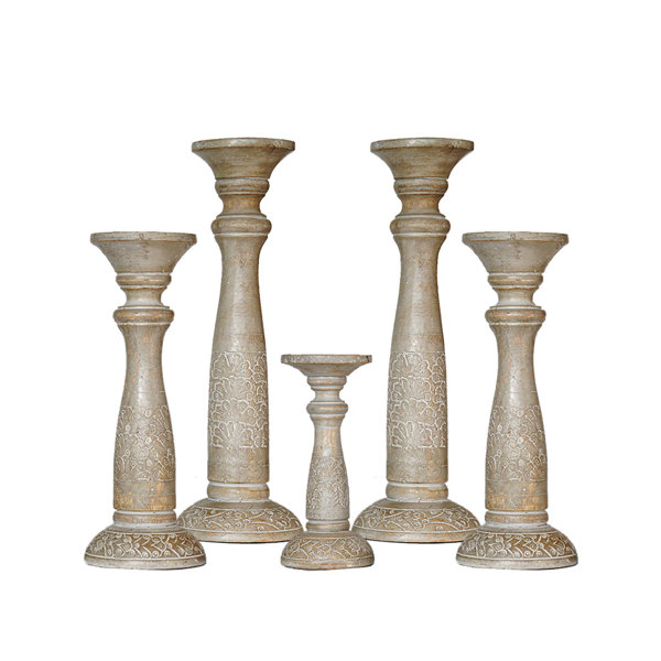Ophelia & Co. 15'' H Wood Tabletop Pillar | Wayfair