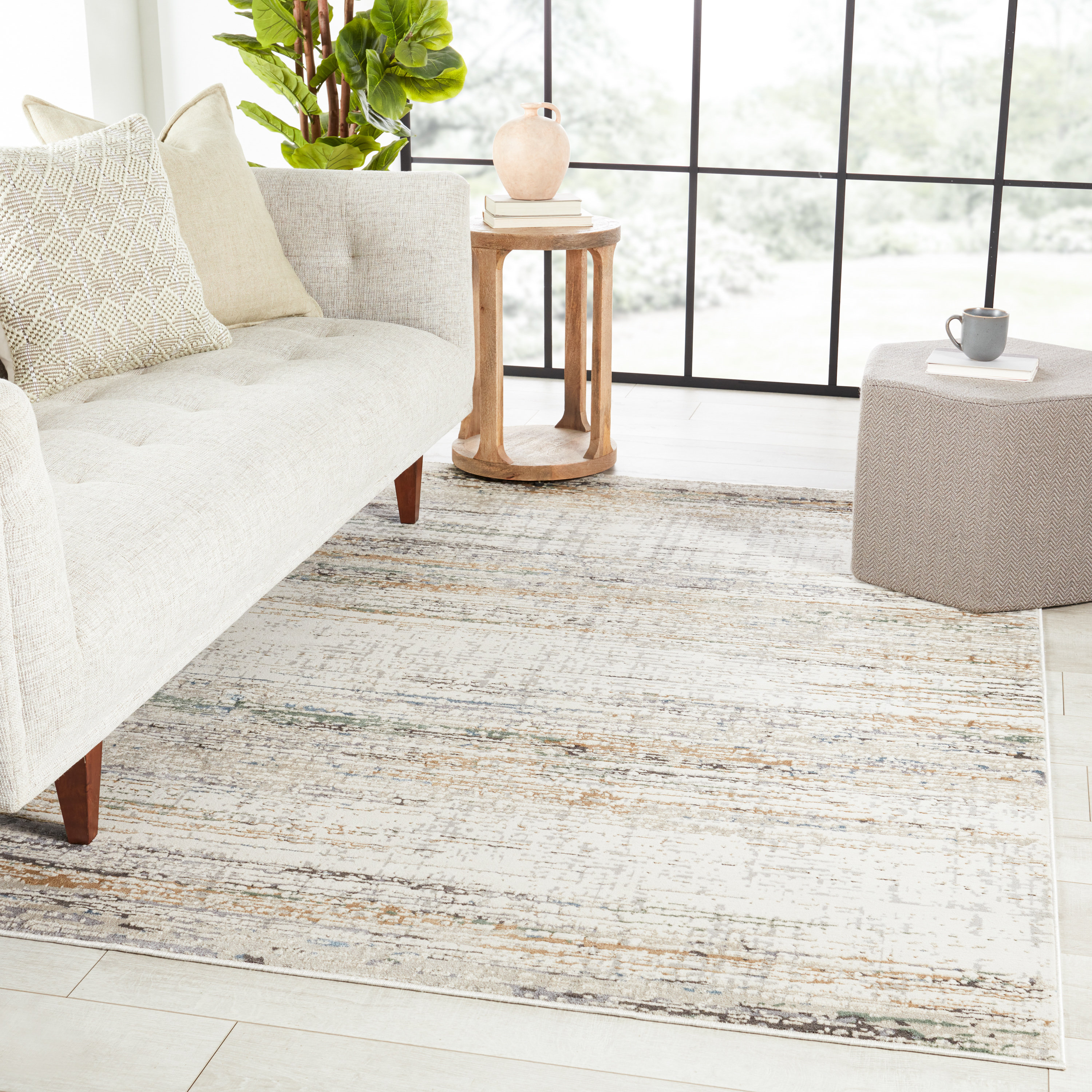 Trent Austin Design® Maranto Abstract Ivory/Gold/Gray Area Rug ...