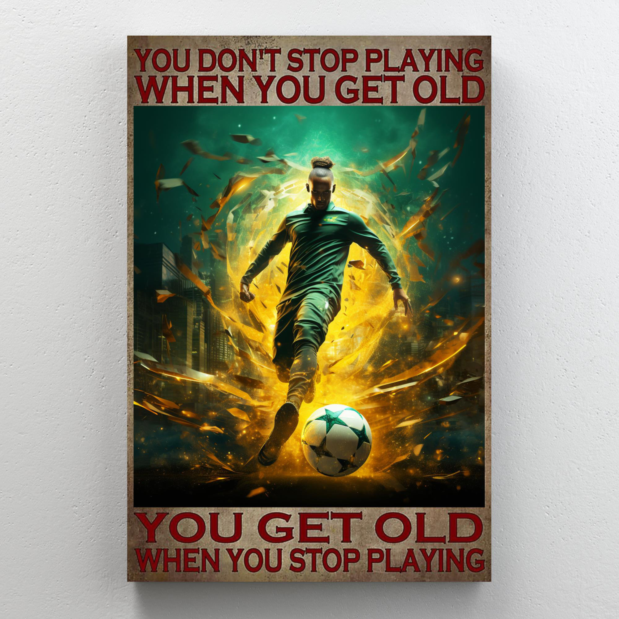 Trinx When You Stop Playing Football - 1 Piece Rectangle Graphic Art ...