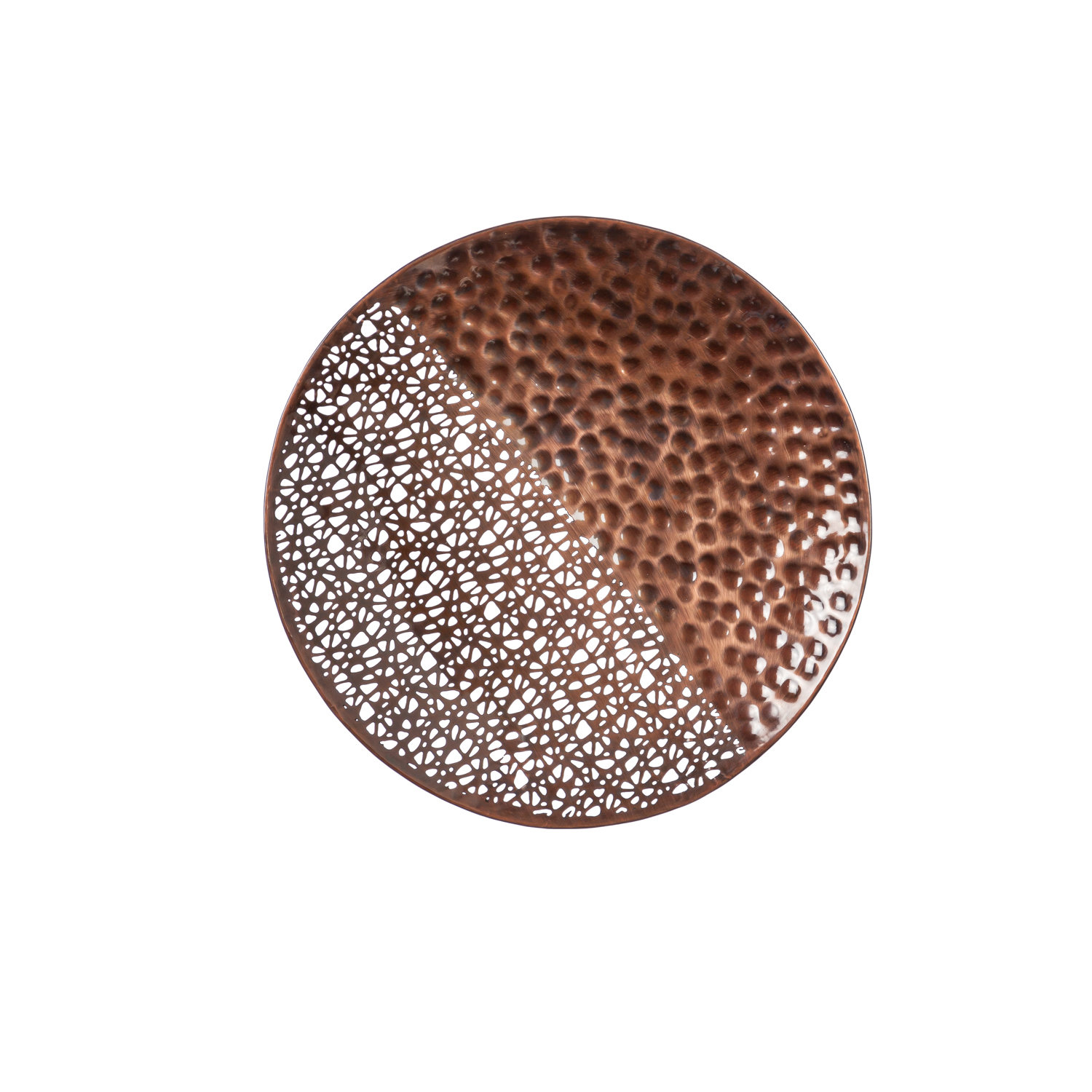 17 Stories Hammered Metal Wall Décor, Round, Set of 4 | Wayfair