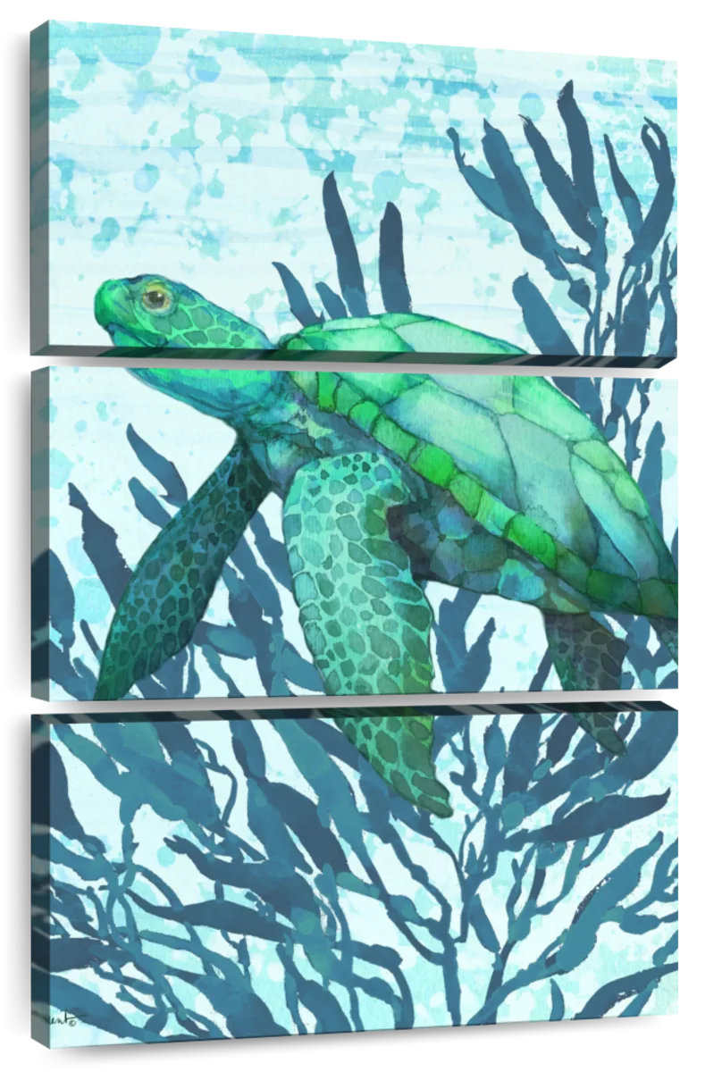 Ebern Designs Brampt Calypso Turtles Vertical I - Bright | Wayfair