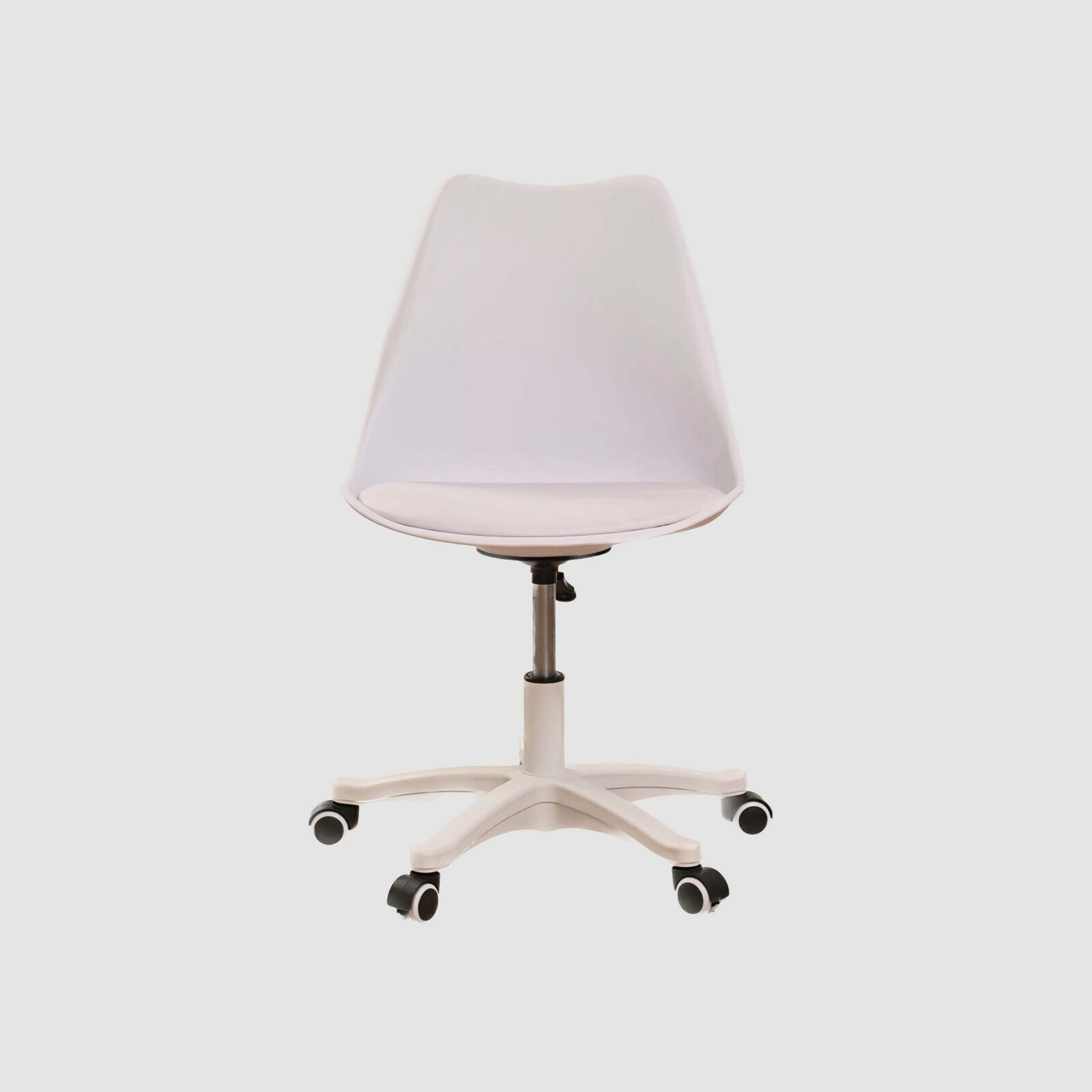 George Oliver White Ergonomic Small Computer Desk Chair with Wheels ...