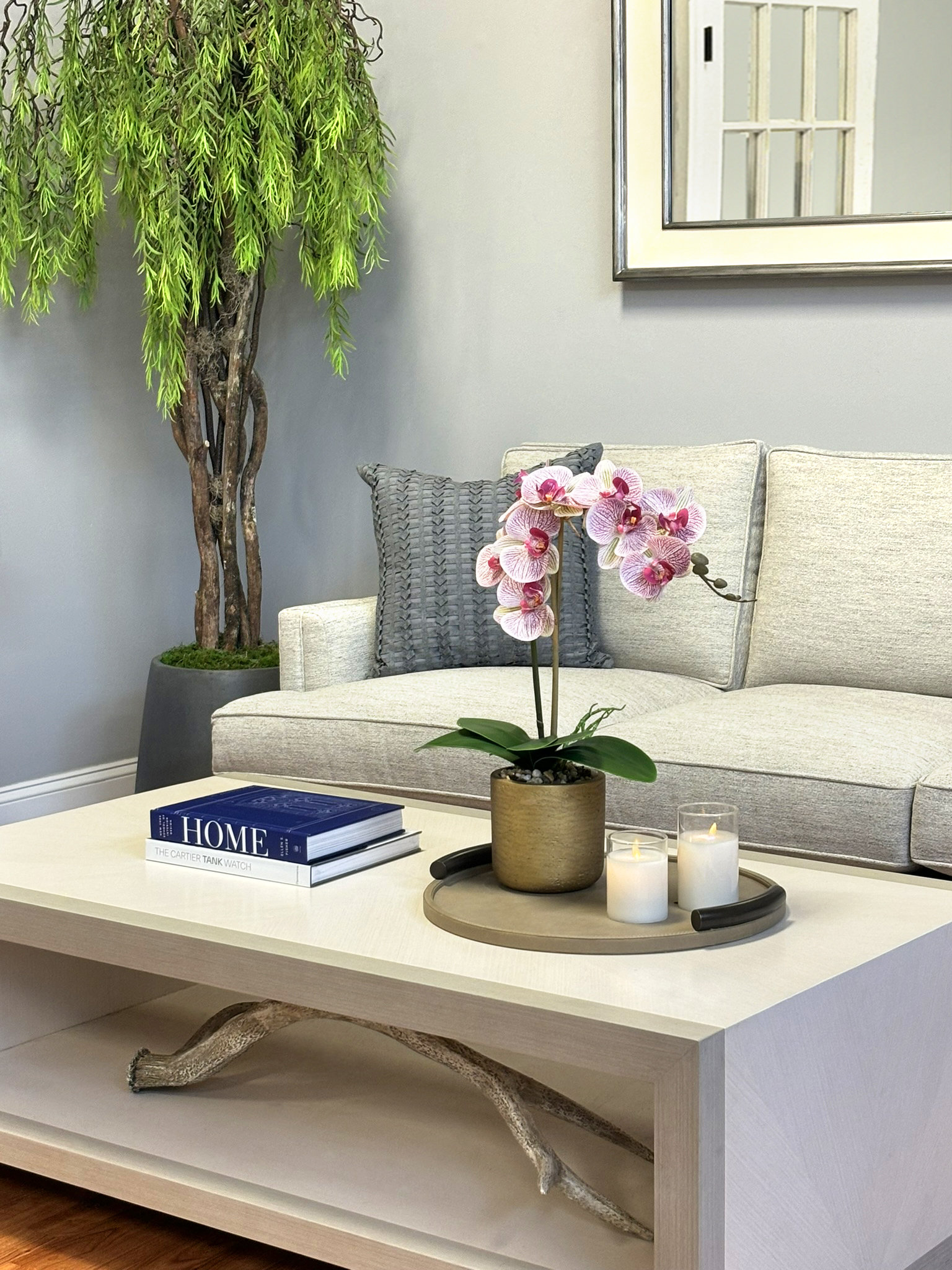 Freeport Park® Lehn Phalaenopsis Orchids Floral Arrangement in Pot ...