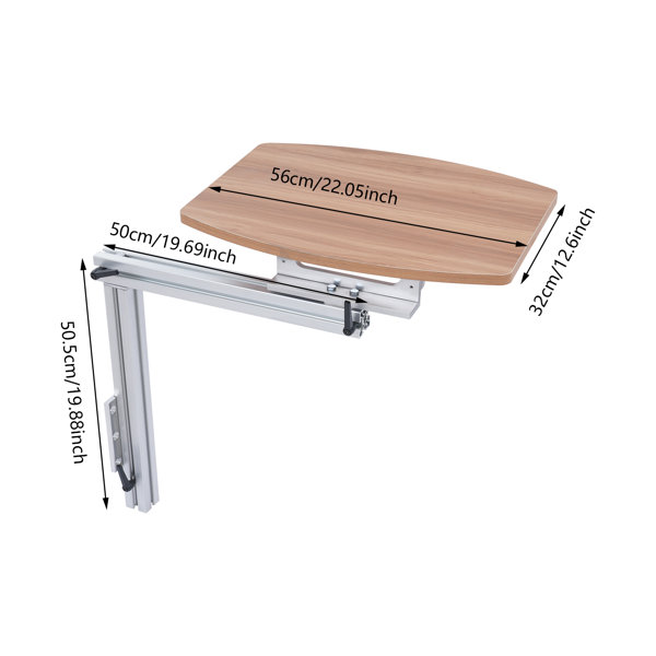 YYBUSHER Height Adjustable And 360 Rotation Table Leg Bracket With Wood ...