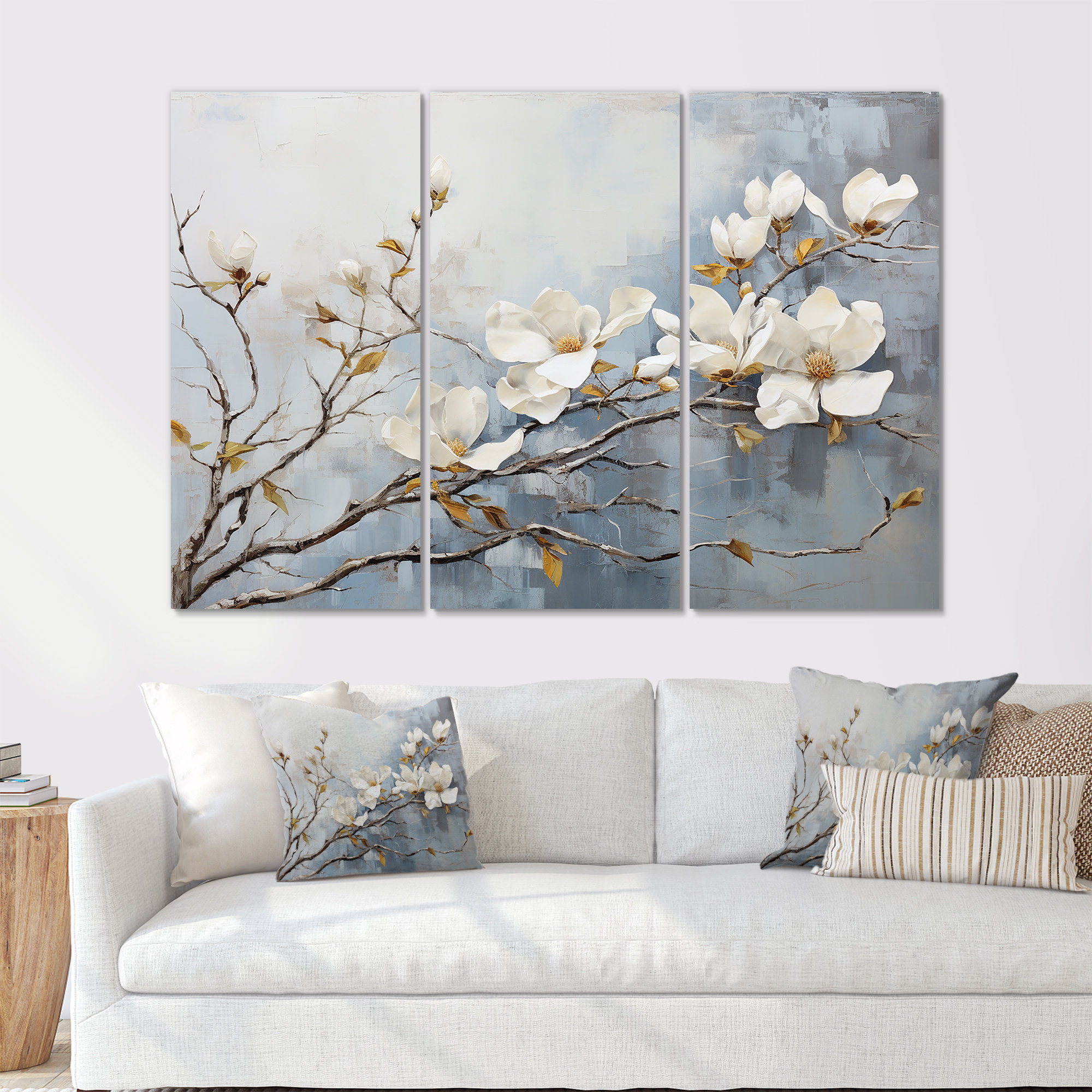 Lark Manor Magnolias Bloom In White I - Magnolias Wall Decor Set ...