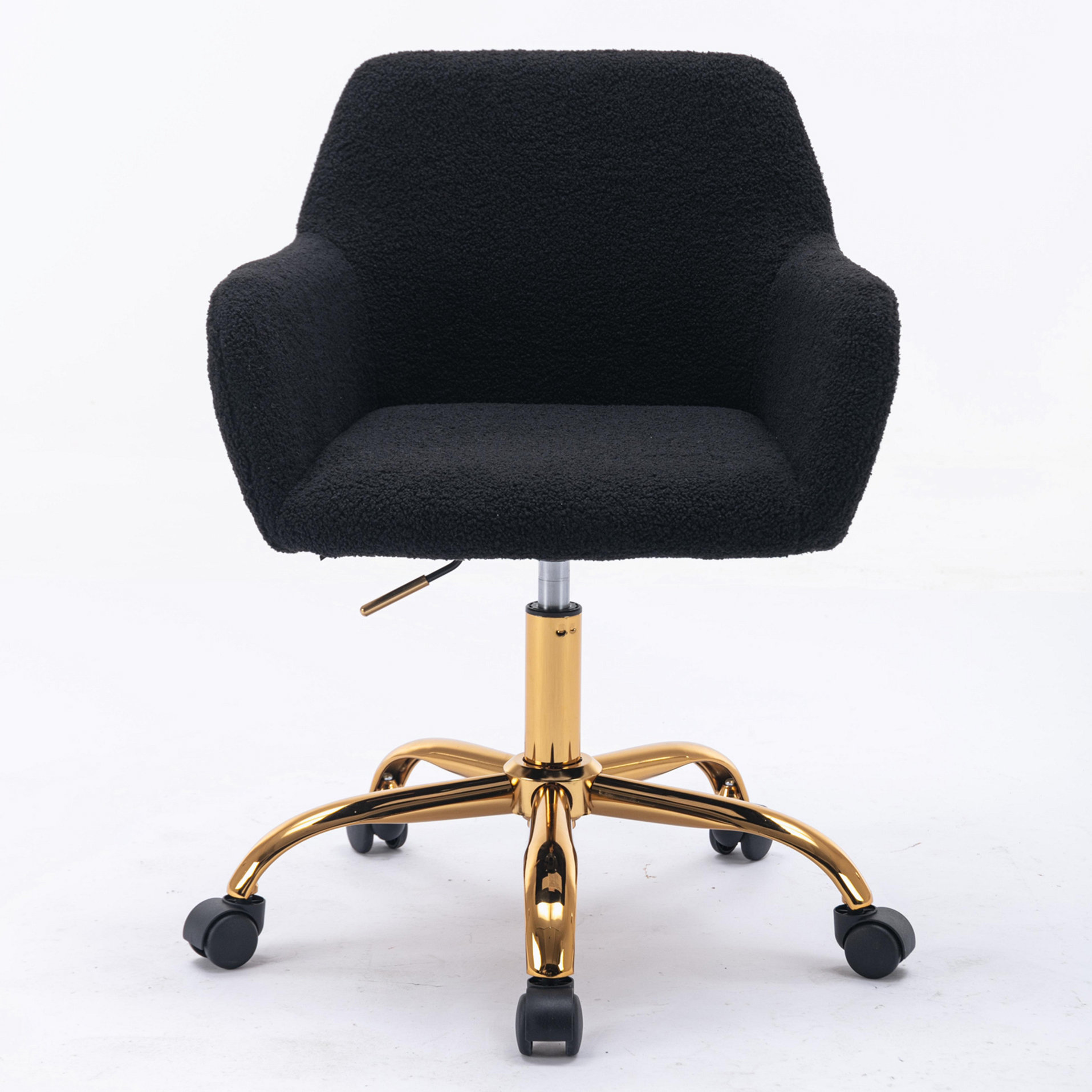 Mercer41 Hengming Faux Fur Home Office Chair,Fluffy Fuzzy Comfortable ...