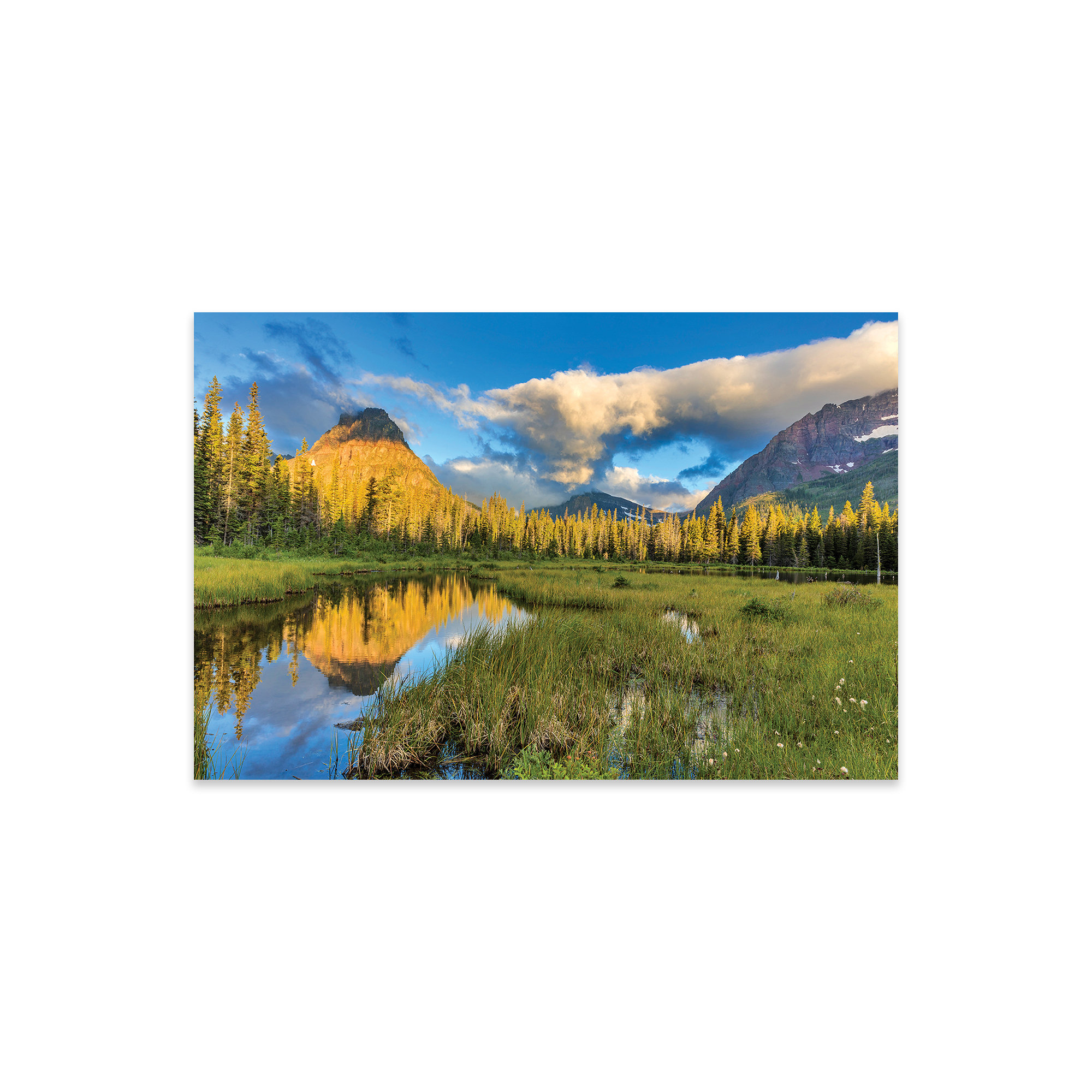 Millwood Pines Annechien Sinopah Mountain And Its Reflection, Two ...