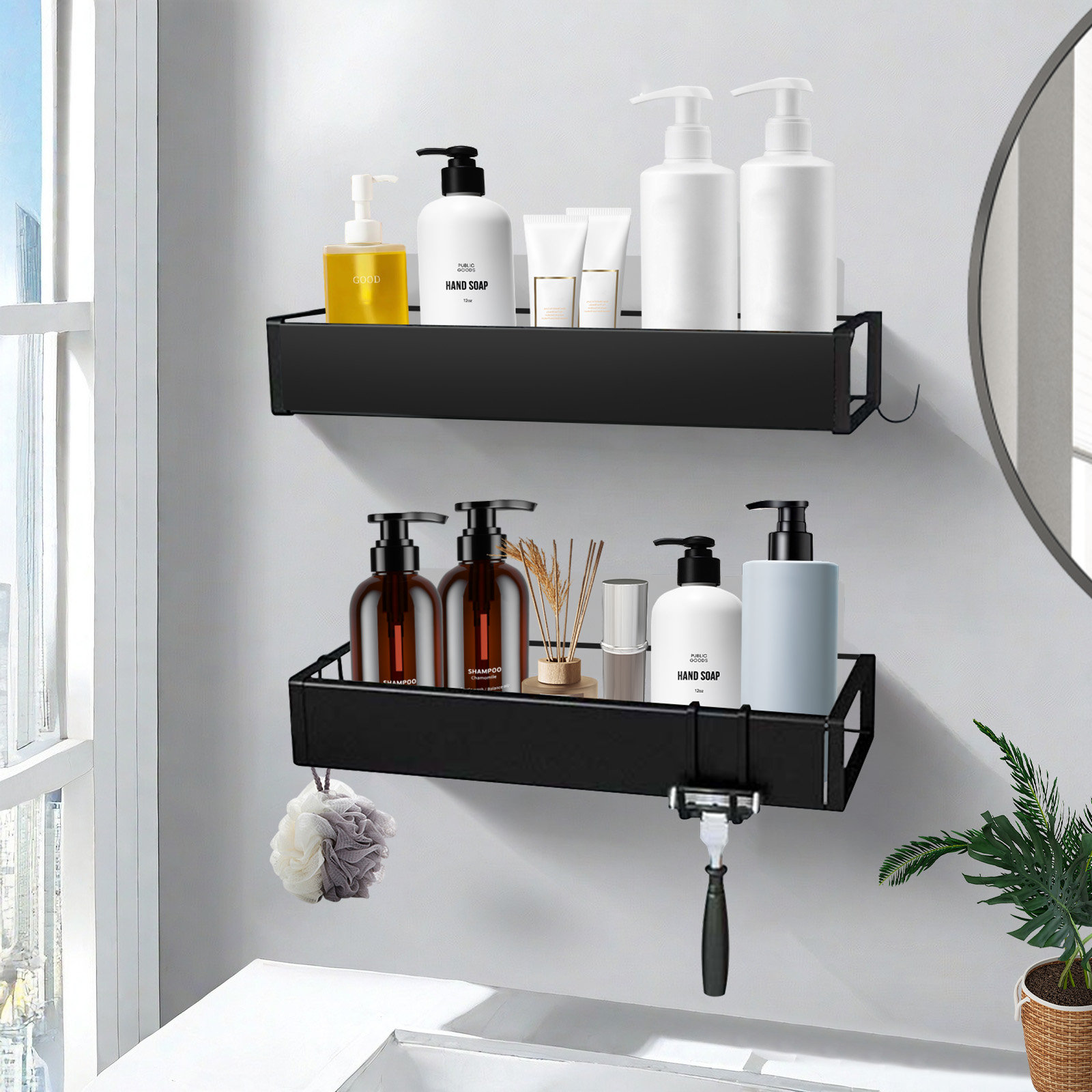 Latitude Run® No-Punch Shelf Black | Wayfair