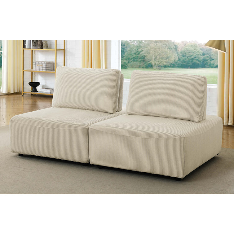 Latitude Run® Finleigh 78'' Armless Modular Sofa | Wayfair