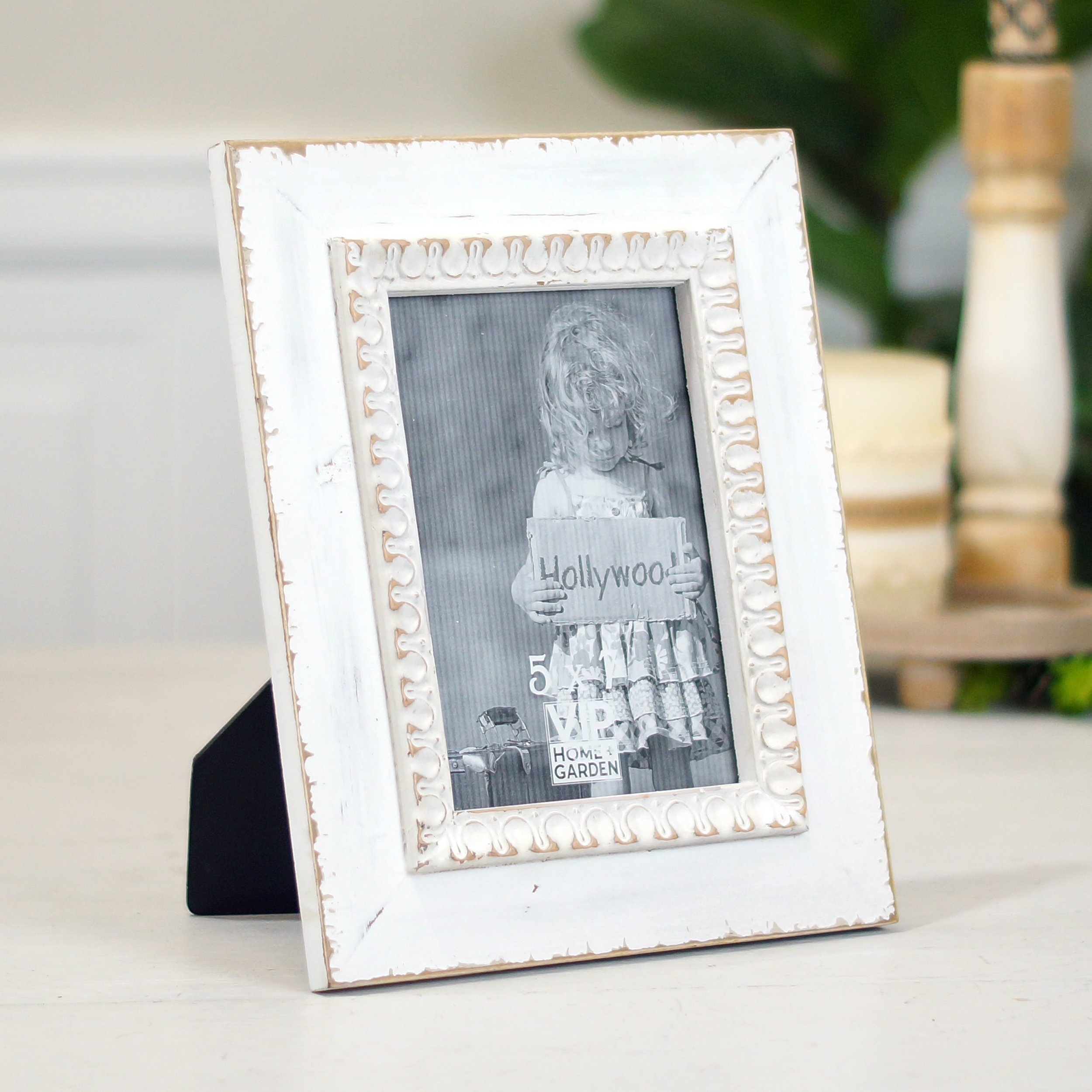 Ophelia & Co. VIP Wood 10.5 in. White 5x7 Photo Frame | Wayfair