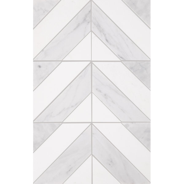 Daltile Perfit Mosaix Natural Stone Dash Mosaic in Honed Saran White ...
