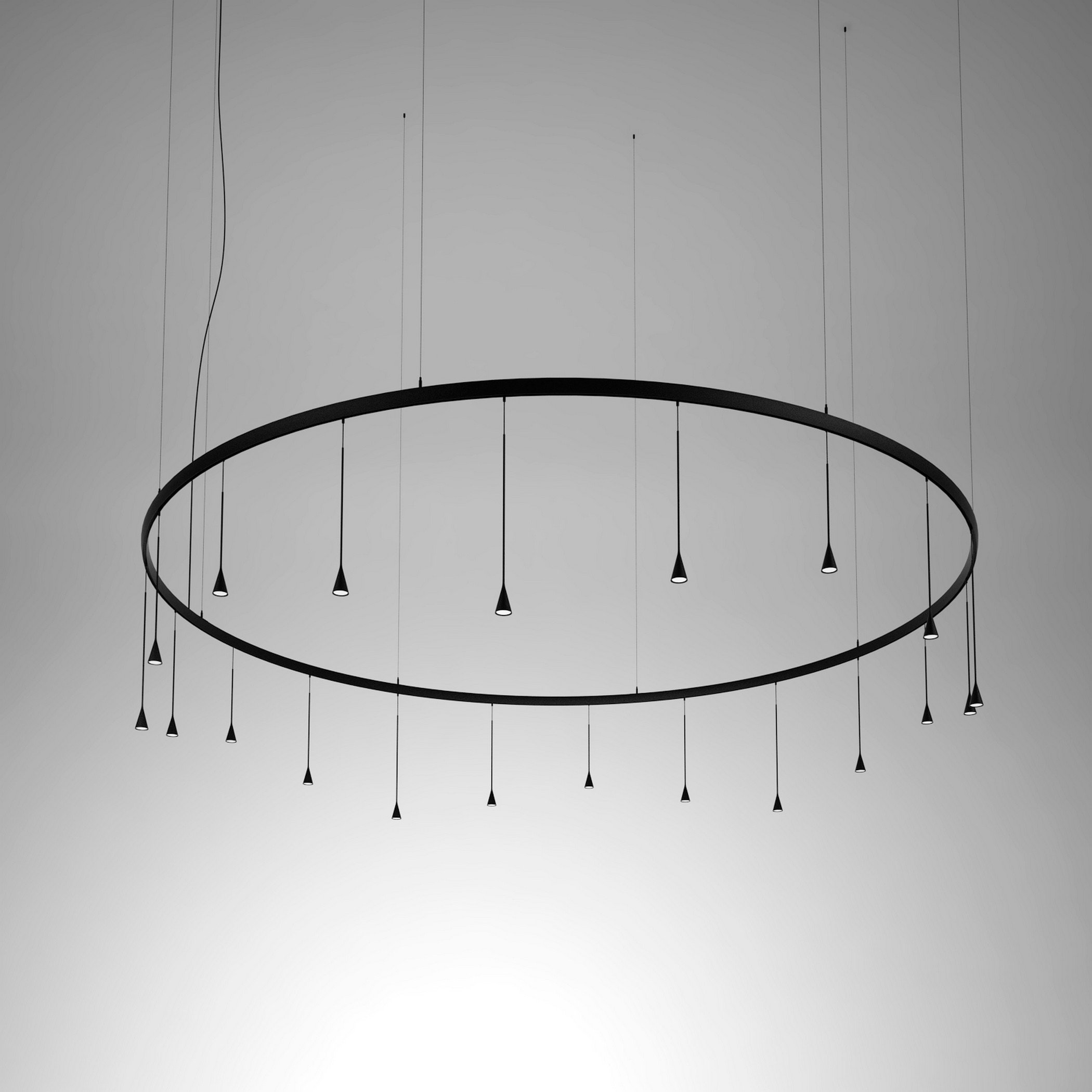 Bover Skybell - Circle S/20L/42 LED Dimmable Chandeliers - Up/Down Lighting - 0/1-10V/DALI/Push ...