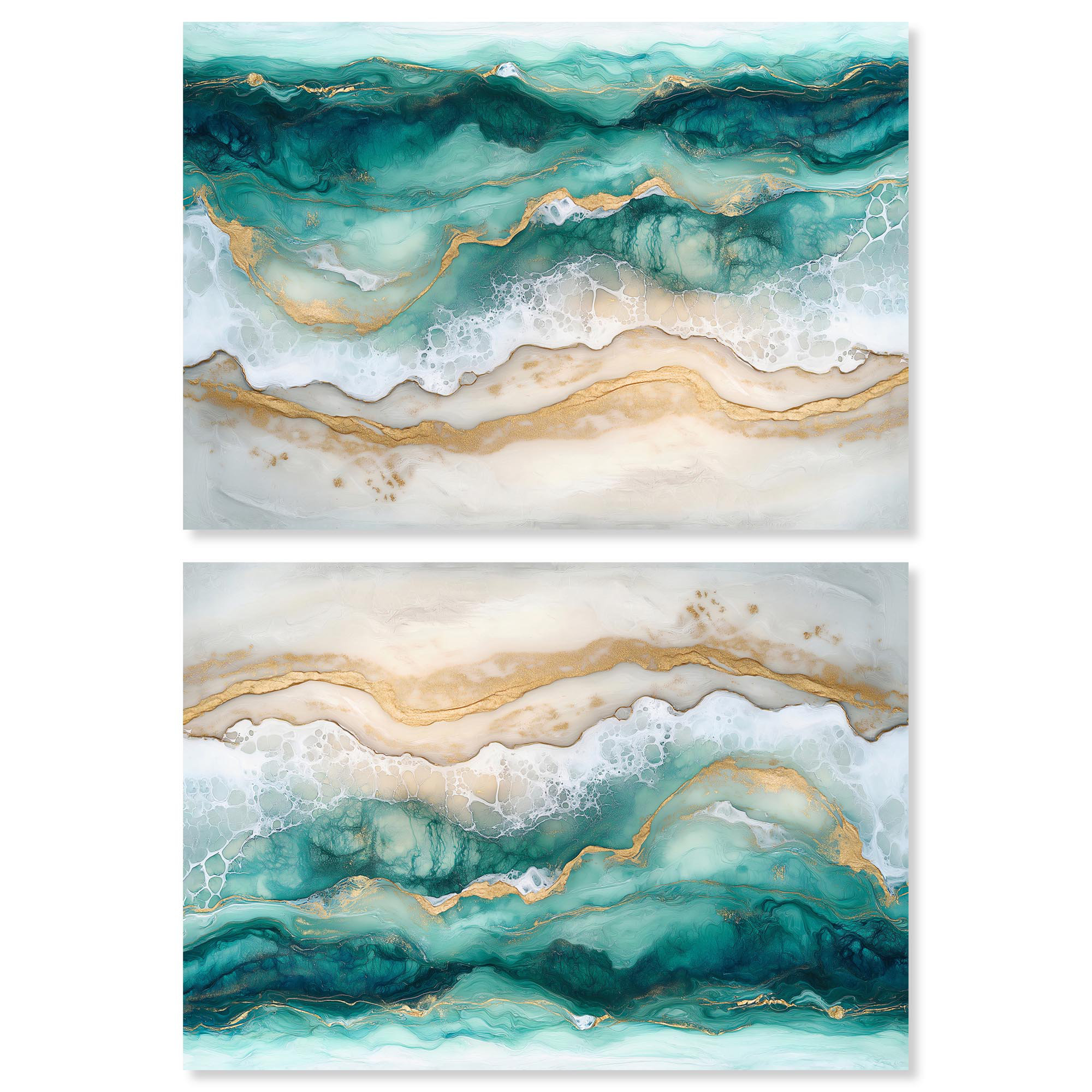 Art Remedy Drenched Waters Set Canvas Coastal Abstracts by Art Remedy ...