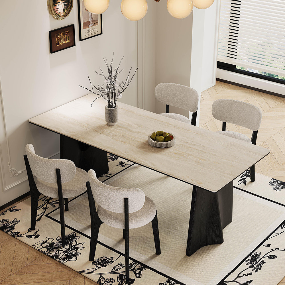 Elamer Modern simple French style dining table sets | Wayfair