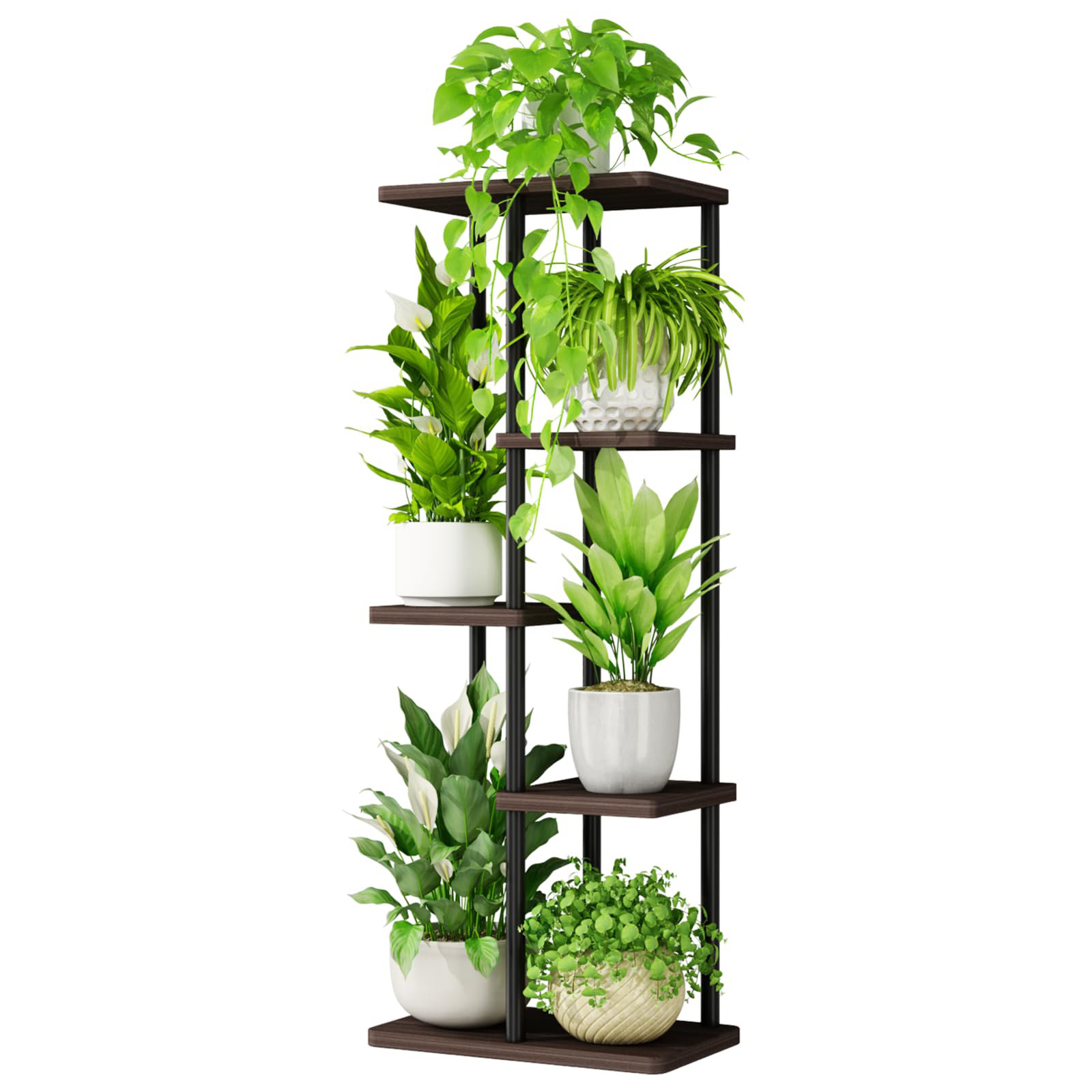 17 Stories Iron Indoor Plant Stand - Space-Saving Tiered Display For ...