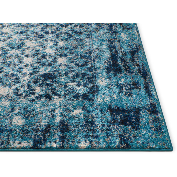 Bungalow Rose Allentow Modern Distressed Royal Blue Area Rug & Reviews ...