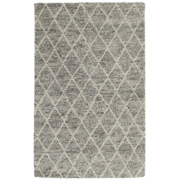 Classic Home Reedsburg Hand Hooked Wool Geometric Area Rug in Gray ...